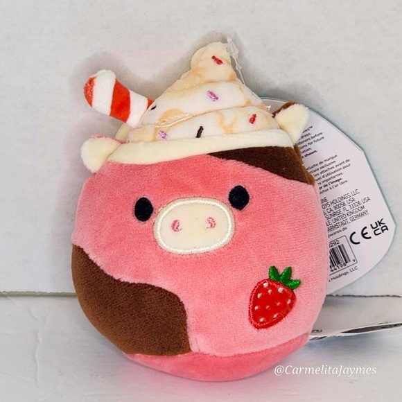 Squishmallows | Toys | Rishi Strawberry Milkshake Cow Crossover ...